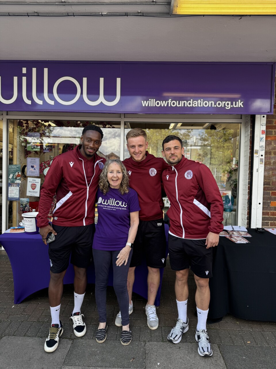Stevenage FC takes over charity shop - Willow