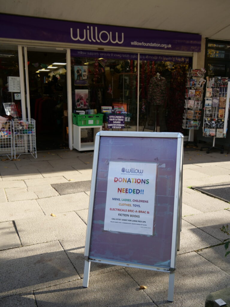 Willow charity shop Welwyn Garden City