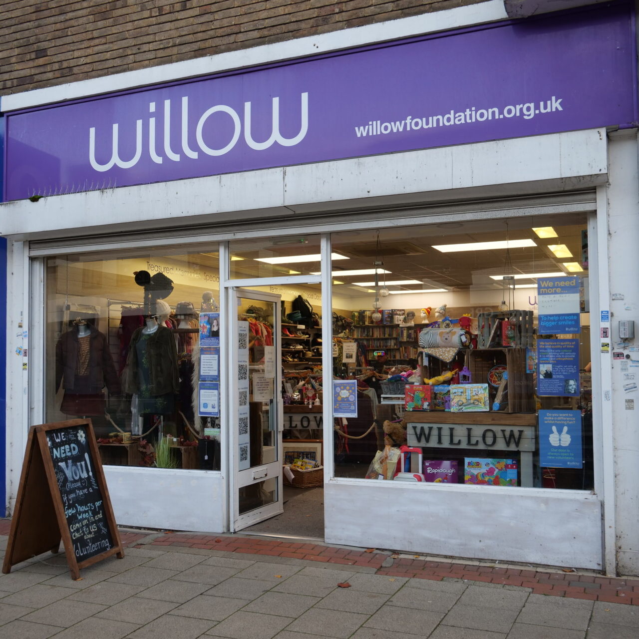 Willow's charity shops